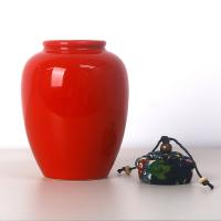 China Glossy Red Ceramic Jars Kitchen Canister Factory Direct for sale