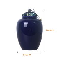 China Navy Glossy Storage Canister, Ceramic Jars Bulk Supply for sale