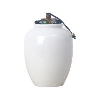 China White Glossy Storage Canister Ceramic Jars Bulk Supply for sale