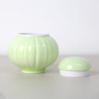 China Ceramic Jars Tea Storage Jar Mint Green Glossy Lid for sale