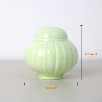 China Ceramic Jars Tea Storage Jar Mint Green Glossy Lid for sale