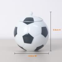 China Ceramic Jars Football Design Jar for Candy Snacks for sale
