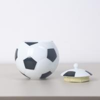 China Ceramic Jars Football Design Jar for Candy Snacks for sale