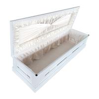 China White Finish Funeral Caskets Factory Direct Supply for sale