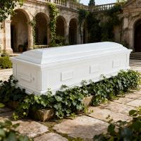 China White Finish Funeral Caskets Factory Direct Supply for sale