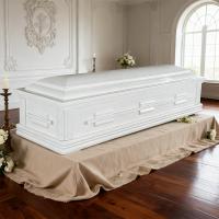 China White Finish Funeral Caskets Factory Direct Supply for sale
