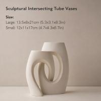 China Intersecting Tube Vase Set for Modern Home Decor for sale