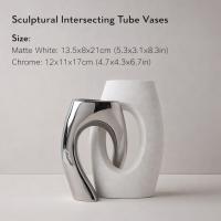 China Intersecting Tube Vase Set for Modern Home Decor for sale