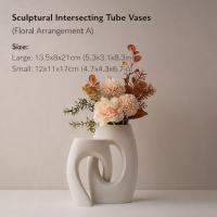 China Intersecting Tube Vase Set for Modern Home Decor for sale