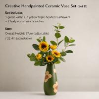 China Handpainted Ceramic Vase Set for Modern Interiors for sale