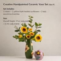 China Handpainted Ceramic Vase Set for Modern Interiors for sale