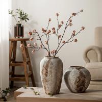 China Decorative Wabi Sabi Vase in Earth Tone Finish for sale