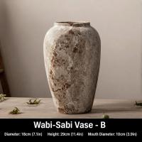 China Decorative Wabi Sabi Vase in Earth Tone Finish for sale