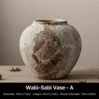 China Decorative Wabi Sabi Vase in Earth Tone Finish for sale