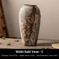 China Decorative Wabi Sabi Vase in Earth Tone Finish for sale