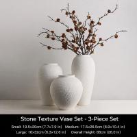China Textured Ceramic Vase Set for Contemporary Interiors for sale