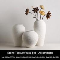 China Textured Ceramic Vase Set for Contemporary Interiors for sale