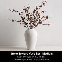 China Textured Ceramic Vase Set for Contemporary Interiors for sale