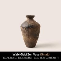 China Rustic Ceramic Vase Set with Wabi-Sabi Texture for sale