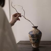 China Rustic Ceramic Vase Set with Wabi-Sabi Texture for sale