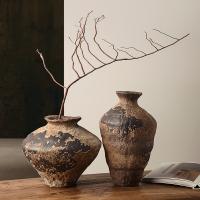 China Rustic Ceramic Vase Set with Wabi-Sabi Texture for sale