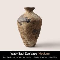 China Rustic Ceramic Vase Set with Wabi-Sabi Texture for sale