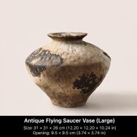 China Rustic Ceramic Vase Set with Wabi-Sabi Texture for sale