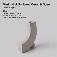 China Minimalist Ceramic Vase with Raw Matte Finish for sale