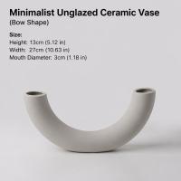 China Minimalist Ceramic Vase with Raw Matte Finish for sale