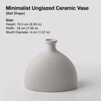 China Minimalist Ceramic Vase with Raw Matte Finish for sale
