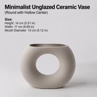 China Minimalist Ceramic Vase with Raw Matte Finish for sale