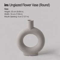 China Minimalist Ceramic Vase with Raw Matte Finish for sale