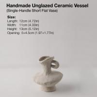 China Minimalist Ceramic Vase with Raw Matte Finish for sale