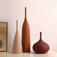 China Sandblasted Decorative Vase with Sculptural Shape for sale