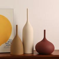 China Sandblasted Decorative Vase with Sculptural Shape for sale