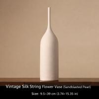 China Sandblasted Decorative Vase with Sculptural Shape for sale