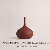 China Sandblasted Decorative Vase with Sculptural Shape for sale