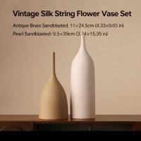China Sandblasted Decorative Vase with Sculptural Shape for sale