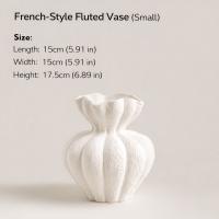 China French Style Fluted Vase for Elegant Home Decor for sale