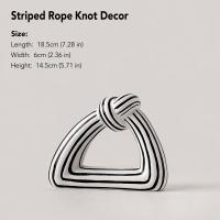 China Black and White Striped Ceramic Vase for Modern Decor for sale