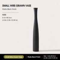 China Minimalist Wire-Drawn Vase for Modern Home Decor for sale
