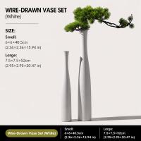 China Minimalist Wire-Drawn Vase for Modern Home Decor for sale