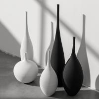 China Minimalist Ceramic Vase Collection in Black and White for sale