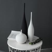 China Minimalist Ceramic Vase Collection in Black and White for sale