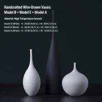 China Minimalist Ceramic Vase Collection in Black and White for sale