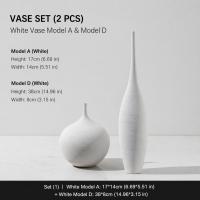 China Minimalist Ceramic Vase Collection in Black and White for sale