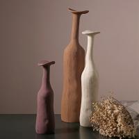 China Handmade Style Ceramic Vase with Sculptural Form for sale