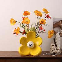China Colorful Smiley Flower Vase Set for Desktop Decor for sale