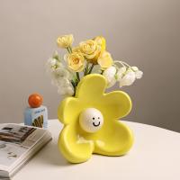 China Colorful Smiley Flower Vase Set for Desktop Decor for sale