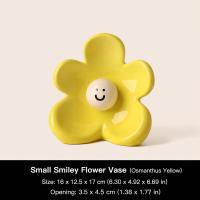 China Colorful Smiley Flower Vase Set for Desktop Decor for sale